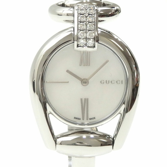 Gucci | Accessories | Gucci Watch Ladies Quartz Ss Diamond Ya3954 ...